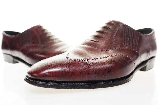 【中古】アンソニークレバリー ANTHONY CLEVERLEY CHURCHILL SIZE9 サイドエラスティック シューズ ●▲■251022