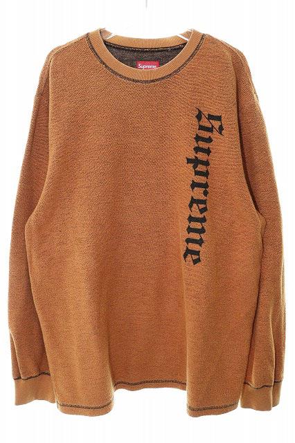 【中古】シュプリーム SUPREME 17SS REVERSE TERRY L/S TOP ORANGE L リバース テリー トップ ☆AA★251130
