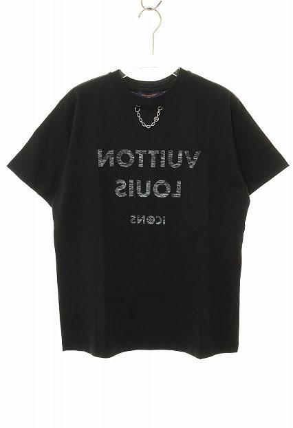 【中古】ルイヴィトン LOUIS VUITTON チェーン付き反転ロゴTシャツ M  RW211W TXP FJTS18 ロゴ ☆AA★●■251214
