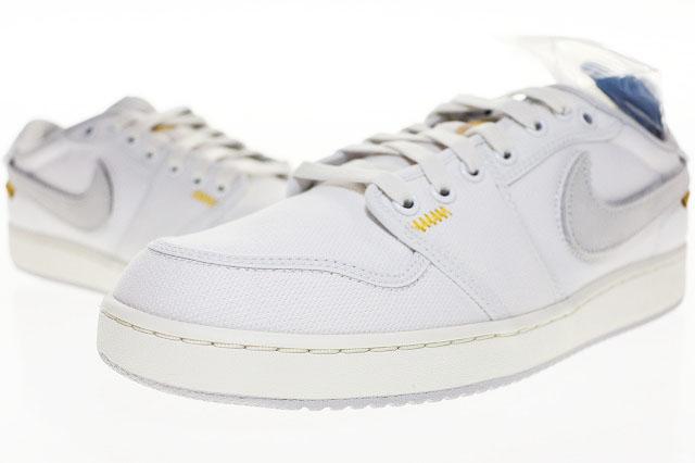 【中古】ナイキ NIKE × UNION AIR JORDAN 1 LOW KO SP WHITE CANVAS 28cm ユニオン エア ジョーダン ロー ▲■251116