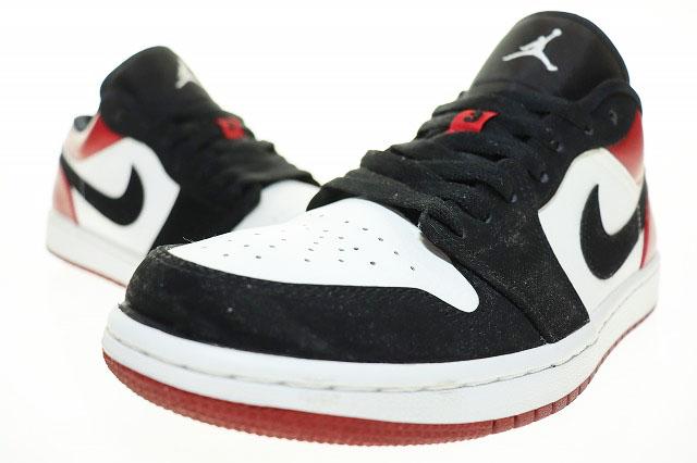 【中古】ナイキ NIKE AIR JORDAN 1 LOW BLACK TOE 26.5cm 553558-116 エア ジョーダン ロー ブラックトゥ ▲■251125