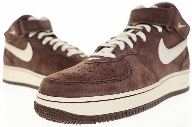 【中古】ナイキ NIKE AIR FORCE 1 MID QS CHOCOLATE 27.5cm DM0107-200 エアフォース ミッド チョコレート ▲■251123