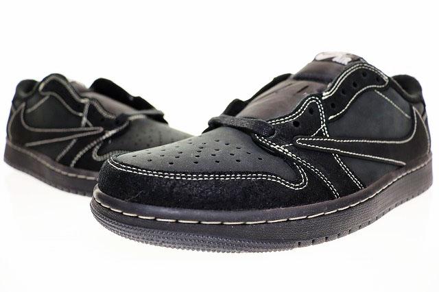 【中古】ナイキ NIKE AIR JORDAN 1 LOW OG SP BLACK PHANTOM 27.5cm TRAVIS SCOTT DM7866-001 ☆AA★▲■251215