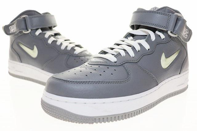 【中古】ナイキ NIKE AIR FORCE 1 MID QS NYC COOL GREY 26cm DH5622-001 エア フォース ミッド ▲251125