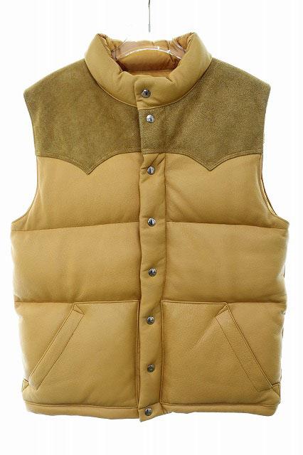 【中古】ザリアルマッコイズ THE REAL McCOY'S DEERSKIN DOWN VEST 40 ディアスキン レザー ベスト 鹿革 251126
