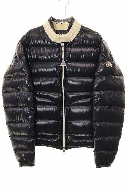【中古】モンクレール MONCLER 並行品 18AW AUBERT オーベル ダウン ジャケット サイズ 3 ネイビー 251206 メンズ
