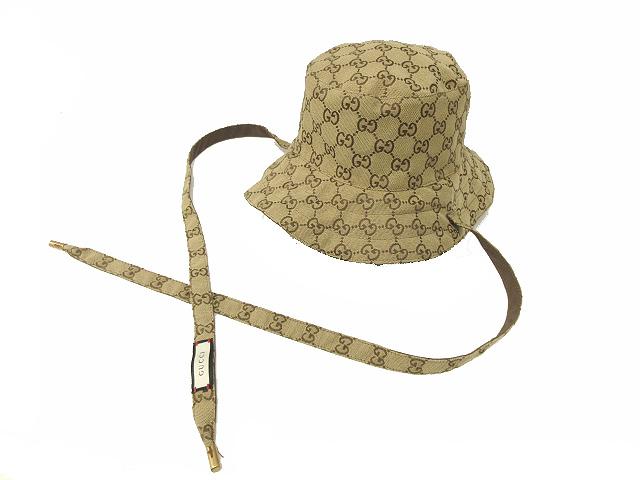 【中古】グッチ GUCCI 22SS GGキャンバス＆ナイロン リバーシブルハット 帽子 M 58cm ベージュ バケットハットの通販はau PAY マーケット - ブランド古着のベクトル ...