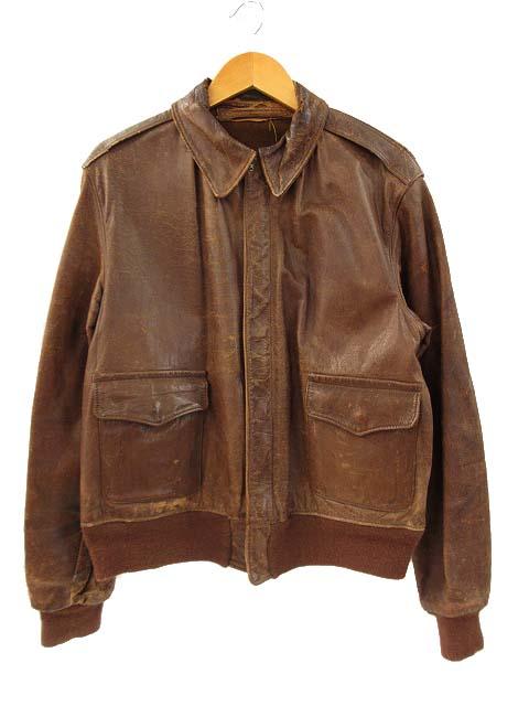 【中古】ヴィンテージ U.S.ARMY AIR FORCE 40s A-2 フライトジャケット  ホースハイド 米軍実物 42 メンズ