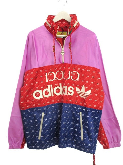 【中古】グッチ GUCCI アディダス adidas アセテートナイロン アノラック ジャケット パーカー 46 691429 Z8A2G