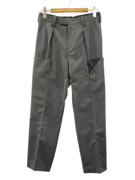 【中古】Tamme タム 22SS S.S SLACKS 22S0016 スラックス タックパンツ 2 グレー ボトムス メンズ