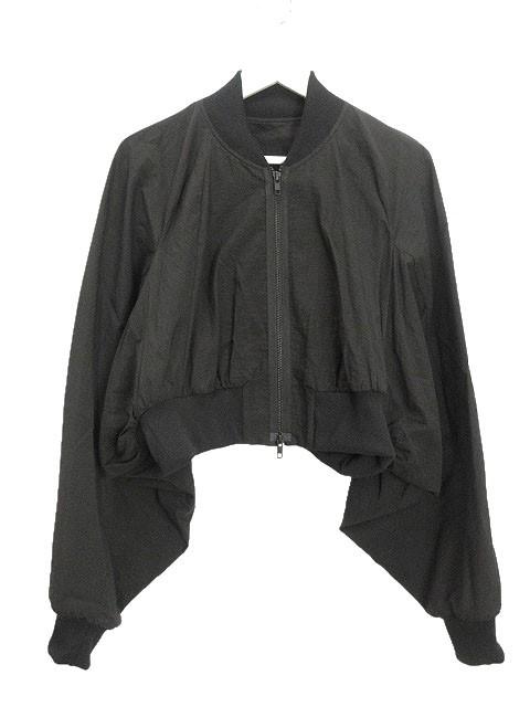 【中古】ジウ 慈雨 x divka クロップド ブルゾン 2024SS ブラック 黒 40 ジャケット センソユニコ 上着 アウター