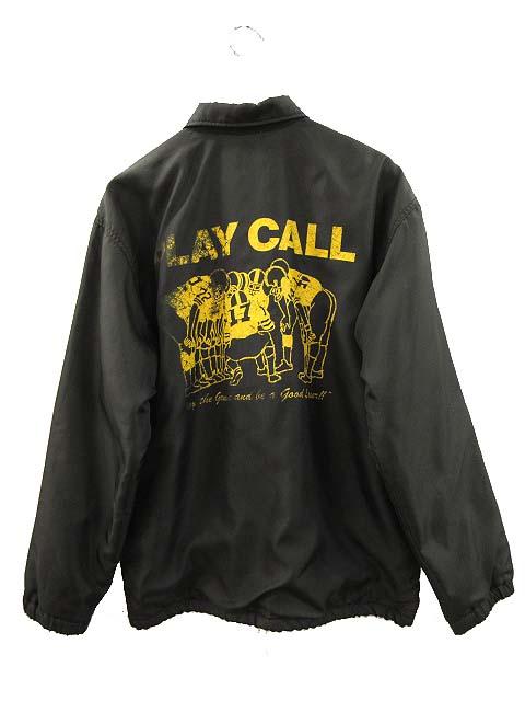 【中古】ナイキ NIKE 70s オレンジタグ コーチジャケット 裏ボア USA製 フットボール ヴィンテージ ブラック M