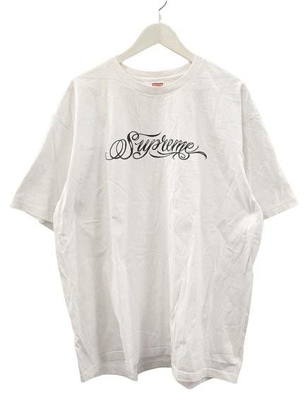 【中古】シュプリーム SUPREME 24AW Script Tee スクリプト ロゴ Tシャツ XXL ホワイト 半袖 カットソー トップス