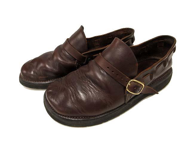 【中古】フェルナンドレザー FERNAND LEATHER ミドルイングリッシュ コンフォートシューズ スリッポン ブラウン 8E