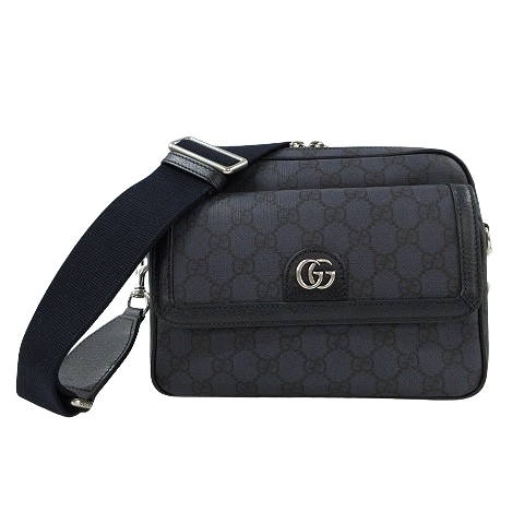 【中古】グッチ GUCCI オフィディア スモール クロスボディバッグ ブルー＆ダークブルー GGスプリーム 802170
