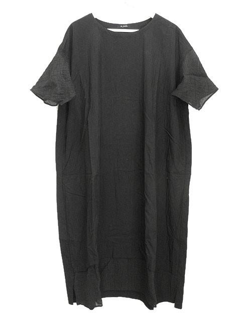 【中古】センソユニコ m_mefu ワンピース 切替 40 ブラック 黒 2023SS バルーン レディース