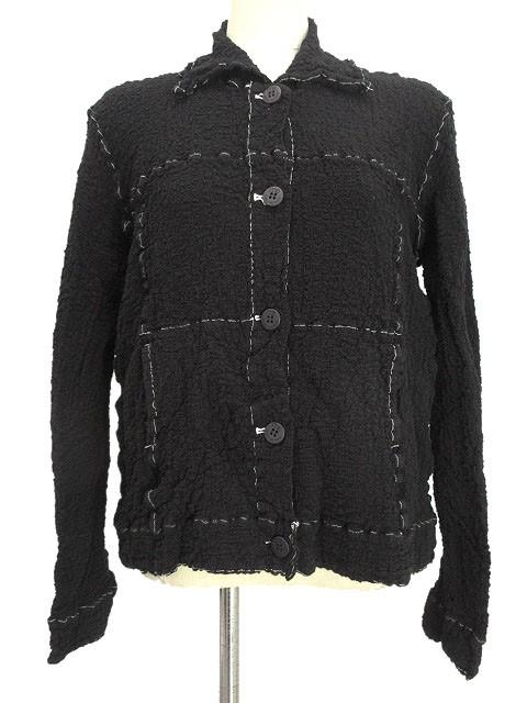 【中古】ミーイッセイミヤケ me ISSEY MIYAKE カリフラワー ジャケット 黒 ブラック 2023AW 上着 アウター レディース