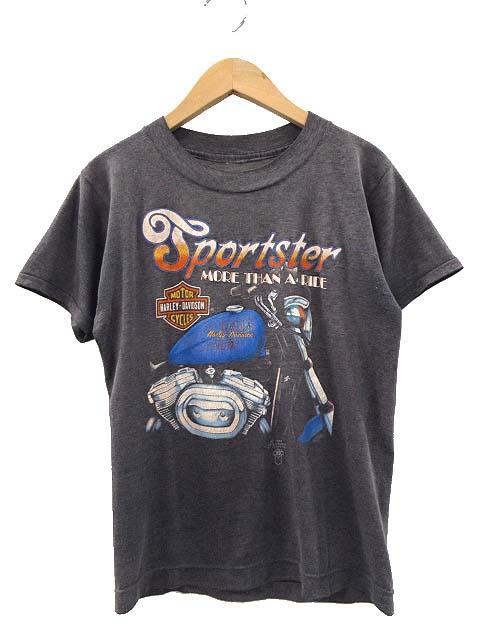 【中古】ハーレーダビッドソン HARLEY DAVIDSON 80s 3D EMBLEM Tシャツ スポーツスター 両面プリント ヴィンテージ