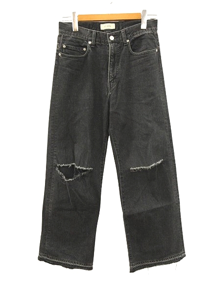 【中古】ジエダ Jieda ダメージルーズフィットデニム ブラック ダメージ加工 1 メンズ