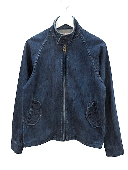 【中古】BONCOURA  ボンクラ デニム スイングトップ ジャケット 36 ブルー ジップアップ 長袖 アウター メンズ