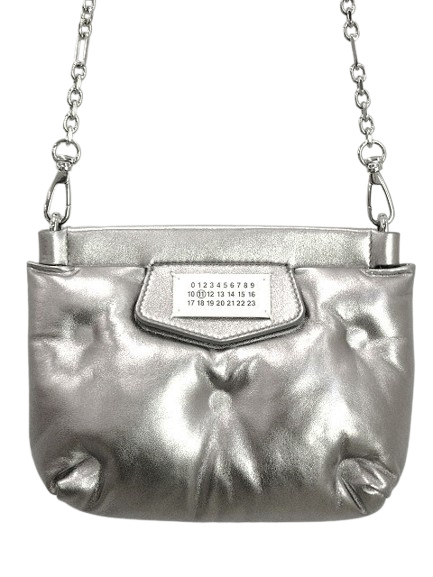 【中古】メゾンマルジェラ Maison Margiela 11 グラムスラム レッドカーペット シルバー チェーン ショルダーバッグ