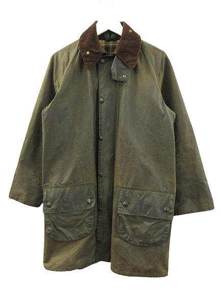 【中古】バブアー Barbour 80s ゲームフェア GAMEFAIR オイルドコート 2ワラント オリーブ 91cm 36in メンズ