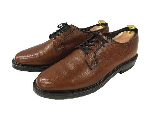 【中古】ヴィンテージ VINTAGE 70s 80s ハノーバー Hanover プレーントゥ ドレスシューズ レザー USA製 茶 9.5