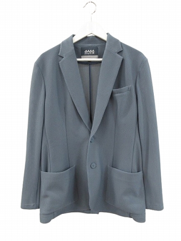 【中古】ムータ muta マリン MARINE 25SS ストレッチメッシュ シングルジャケット テーラードジャケット ブルー 6