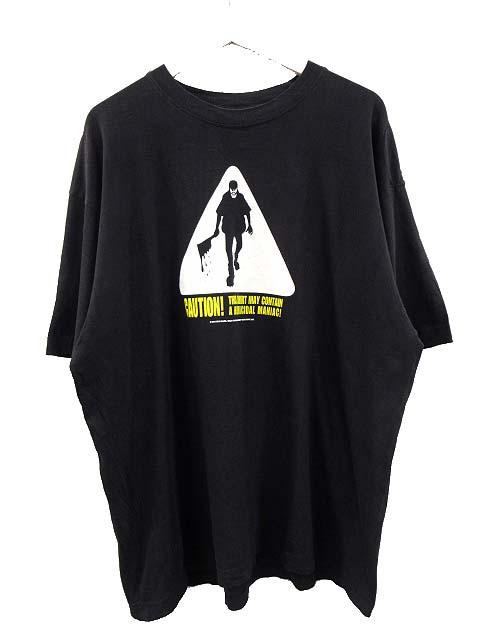 【中古】00s 隣人13号 Tシャツ XL ホラー映画 ムービー プロモ プリント ブラック メンズ