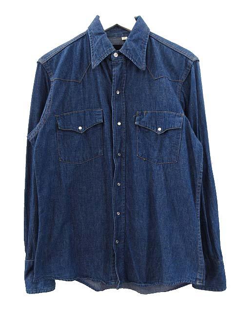 【中古】ヴィンテージ VINTAGE 70s シアーズ ローバックス Sears ROEBUCKS デニム ウエスタンシャツ M USA製