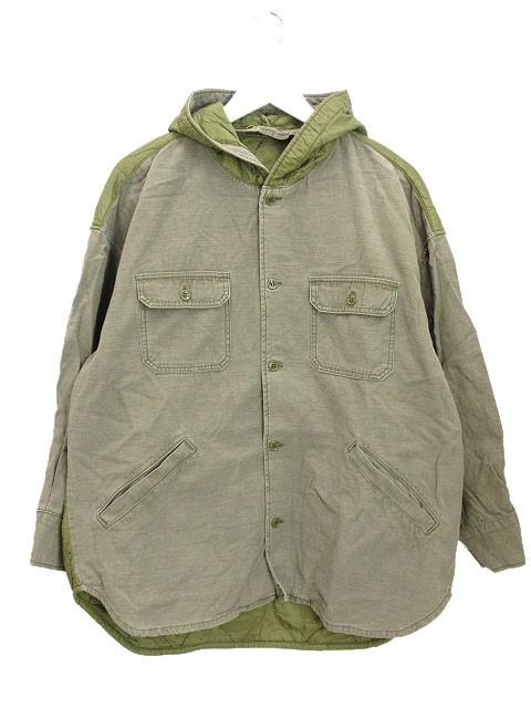 【中古】ドゥーズィエムクラス DEUXIEME CLASSE Epicジャケット ミリタリー キルティング 切替 フード付き カーキ
