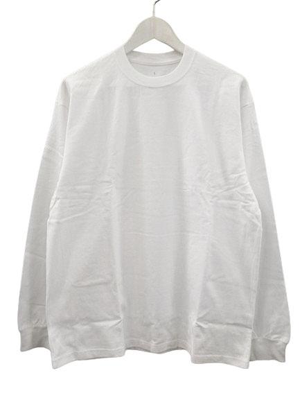 【中古】未使用品 JAPAN MADE屋 ジャパンメイド屋 とろける高級ロンT L 白 ホワイト 長袖 カットソー 無地 トップス