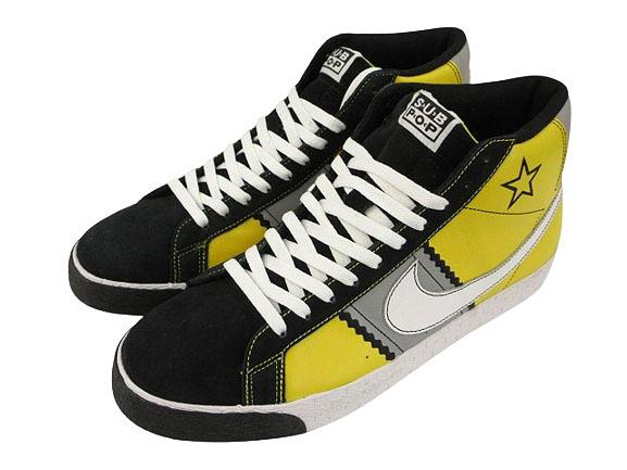 【中古】ナイキ NIKE BLAZER ELITE SB SUBPOP 334106-711 ブレーザー エリート 31cm イエロー スニーカー シューズ 靴 ☆AA★ メンズ