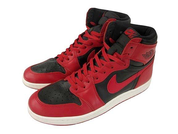 【中古】ナイキ NIKE AIR JORDAN 1 HI 85 VARSITY RED BRED BQ4422-600 エアジョーダン 1 ハイ 85 ブレッド 30 レッド