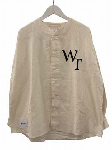 【中古】ダブルタップス WTAPS 22AW ベースボールシャツ Twill League size2 222TQDT-SHM05 オフホワイト ☆AA★