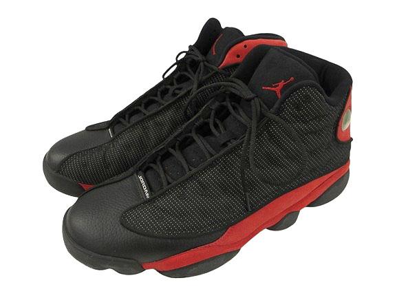 【中古】ナイキ NIKE AIR JORDAN 13 RETRO BLACK/TRUE RED 414571-004 エア ジョーダン 13 ブラック レッド 31cm