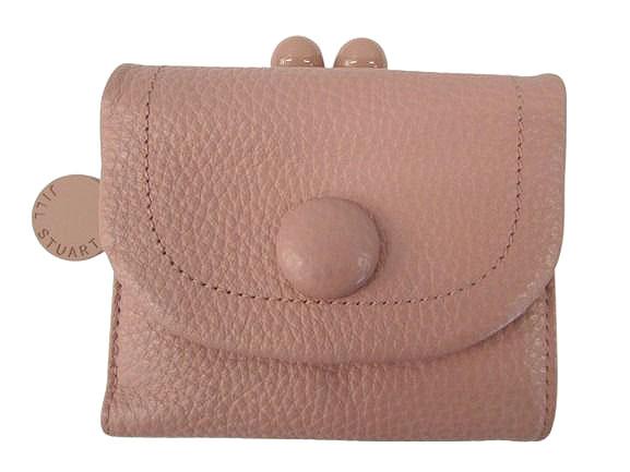 【中古】ジルスチュアート JILL STUART ルナティ 口金折り財布 2つ折り財布 レザー ミニウォレット ピンク レディース