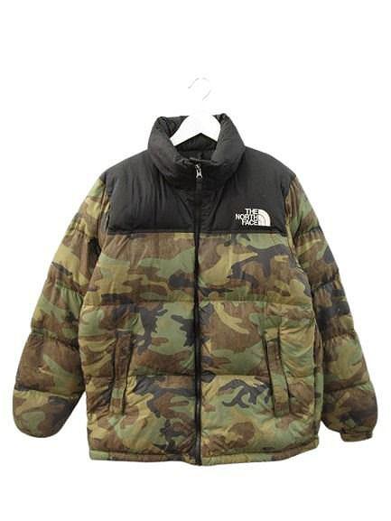 【中古】ザノースフェイス THE NORTH FACE Novelty Nuptse Jacket ND92235 ノベルティーヌプシジャケット XL グリーン