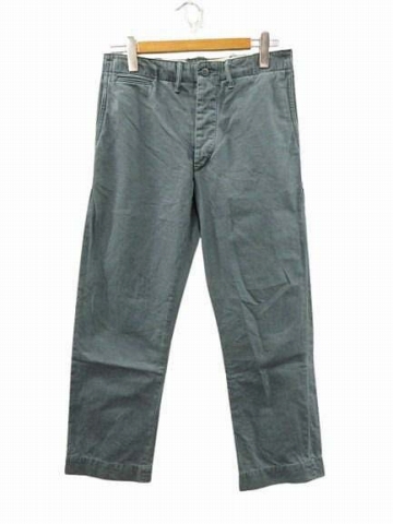 【中古】ダブルアールエル RRL オフィサーズチノ チノパン ユーティリティパンツ グリーン W29 メンズ