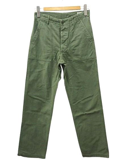 【中古】オアスロウ orslow ベイカーパンツ XS カーキグリーン ボトムス メンズ