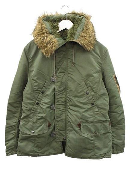 【中古】UNITED CARR WIND PROTEX NYLON N-3B UC12802 ユナイテッドカー Buzz Rickson's カーキグリーン L