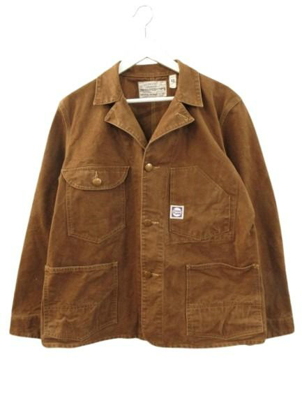 【中古】ウエアハウス WAREHOUSE ジョングラッコー カバーオール ダック チョアコート ブラウン 40 メンズ