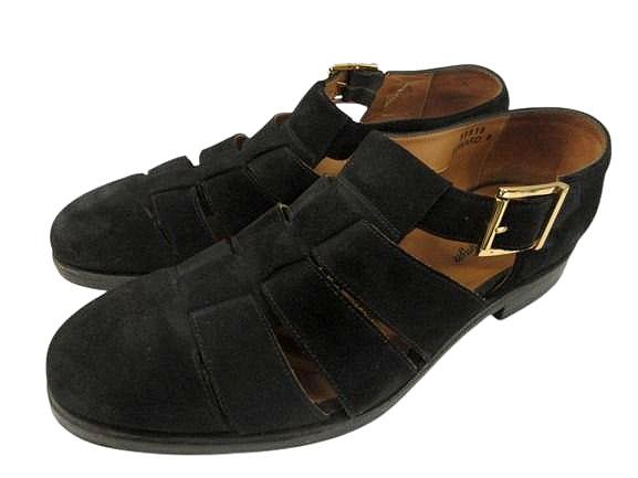 【中古】ジャランスリワヤ × BEAMS LIGHTS 別注 グルカサンダル EDWARD 98819 スウェード シューズ 8 黒