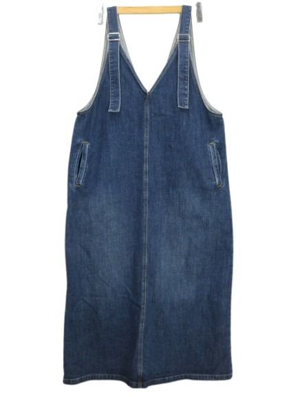 【中古】レッドカード RED CARD 23区 デニム サロペット ワンピース 2025AW 46 大きいサイズ ミッドブルー系