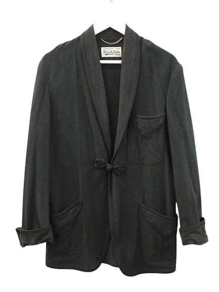 【中古】ワコマリア WACKO MARIA SMOKING JACKET スモーキング ウール ジャケット ウール カシミヤ混 M 黒 ブラック