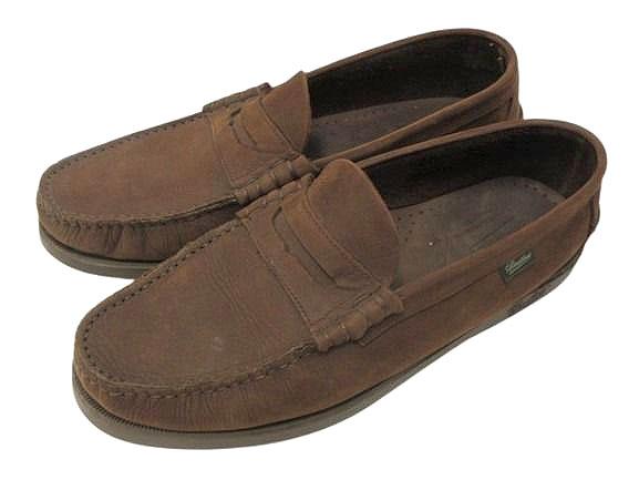 【中古】パラブーツ Paraboot 0618 レザー ローファー 本革 8 茶色 ブラウン レザーシューズ 革靴 メンズ