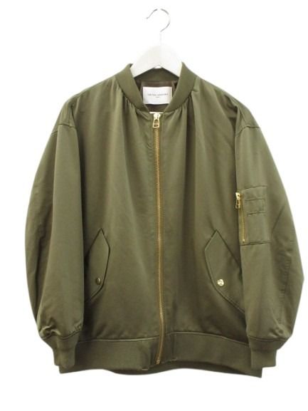 【中古】ユナイテッドアローズ UNITED ARROWS MA-1 ジャケット ブルゾン 36 カーキ 上着 アウター レディース
