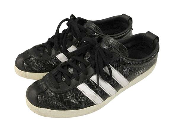 【中古】アディダス adidas BLANC ブラン JH8040 スニーカー 26.5cm 黒 ブラック シューズ 靴 メンズ