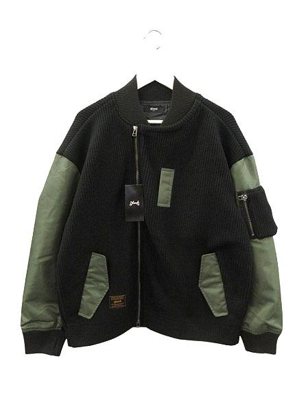 【中古】未使用品 グラム glamb 25AW Knit Layered MA-1 ニットレイヤードMA-1 GB0325/JKT05 ジャケット S ブラック