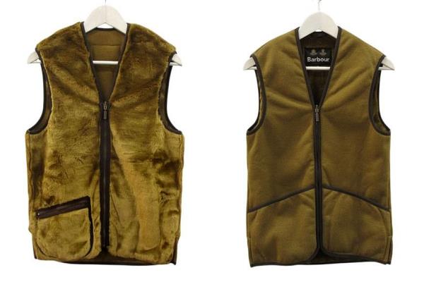 【中古】バブアー Barbour ウォームパイルウエストコート 222MLI0004 36 ブラウン系 リバーシブル ファーベスト